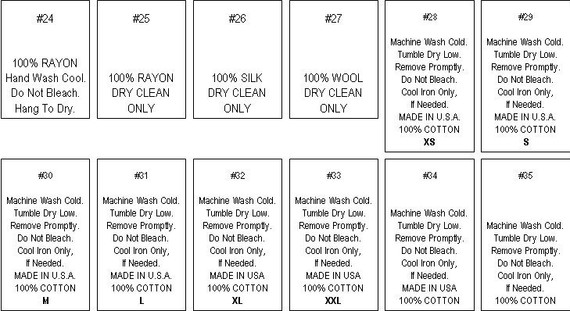 Care Label Template Printable Label Templates