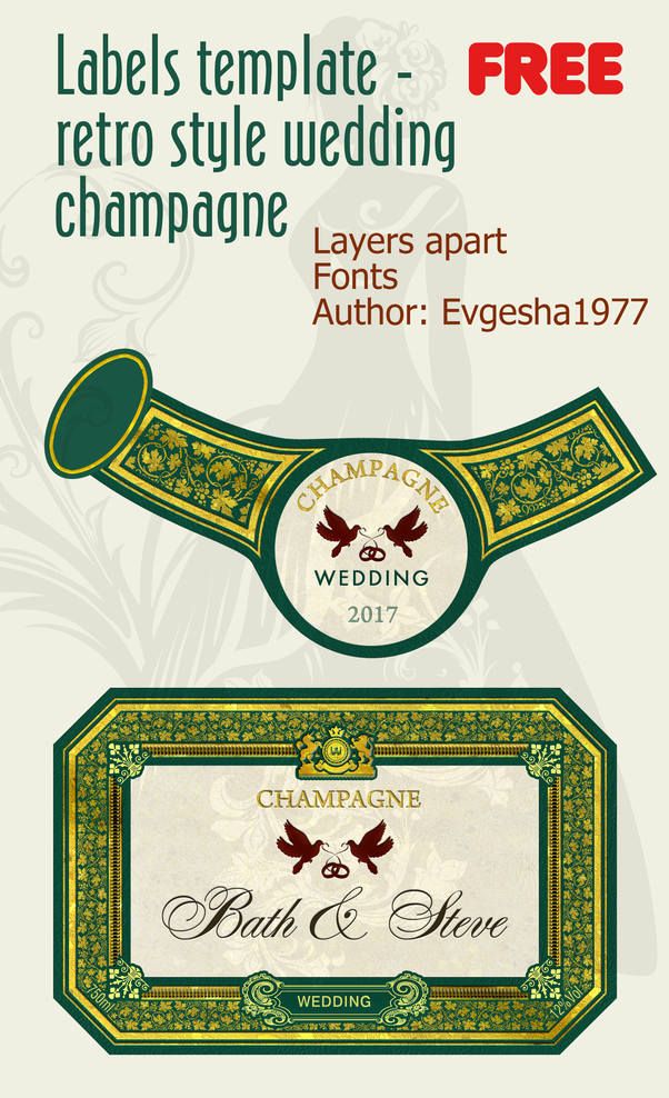 Champagne Label Template Printable Label Templates