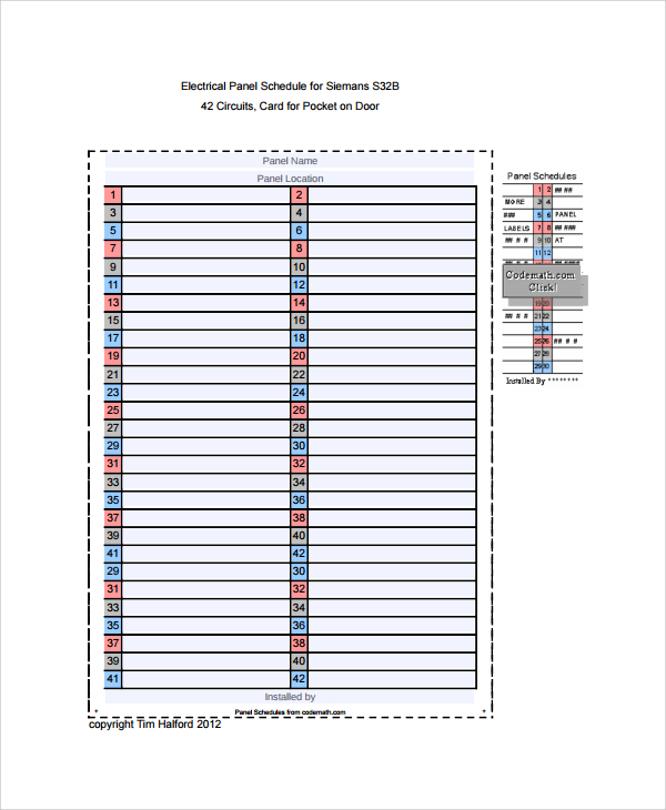 Electrical Panel Label Template Excel Printable Label Templates